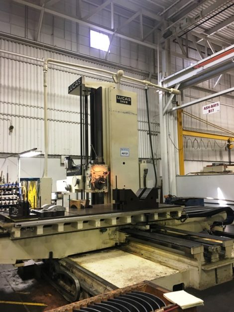 5' LUCAS MODEL 542B-98 HORIZONTAL TABLE TYPE BORING & DRILLING MACHINE ...